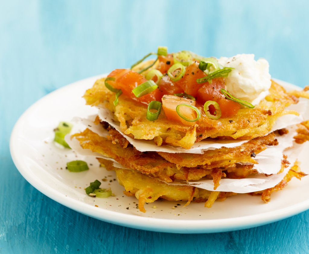 Smoked Salmon with Sweet Potato Apple Rosti - True Health magazine